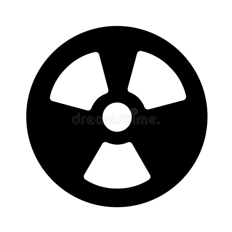 Nuclear Icon Logo or Illustration with Solid Stroke Style Vector Design ...