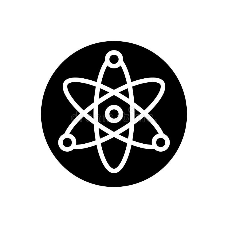 Black Solid Icon for Nuclear, Energy and Science Stock Vector ...