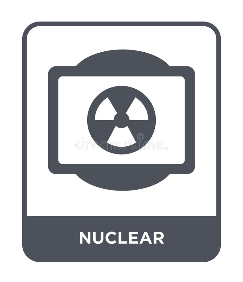 Nuclear Icon in Trendy Design Style. Nuclear Icon Isolated on White ...