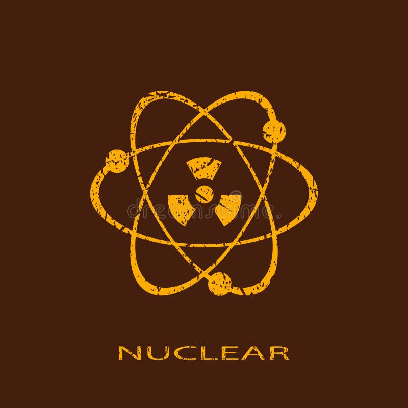 Nuclear icon stock vector. Illustration of placard, molecular - 38658304
