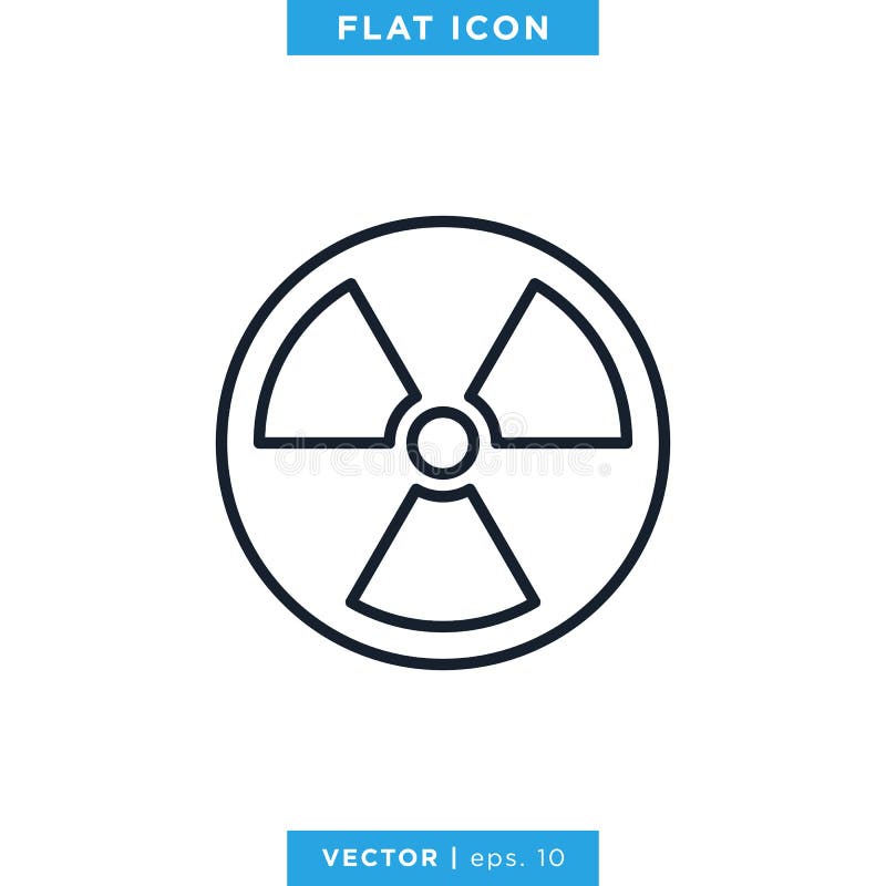 Nuclear Icon Vector Logo Design Template. Stock Vector - Illustration ...