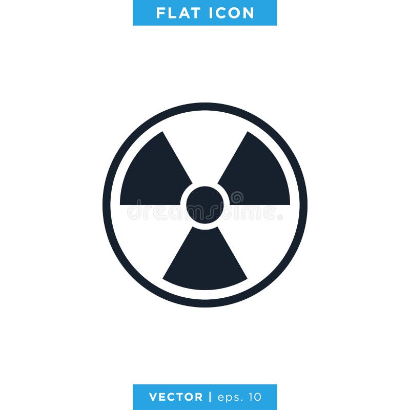 Nuclear Icon Vector Logo Design Template. Stock Vector - Illustration ...