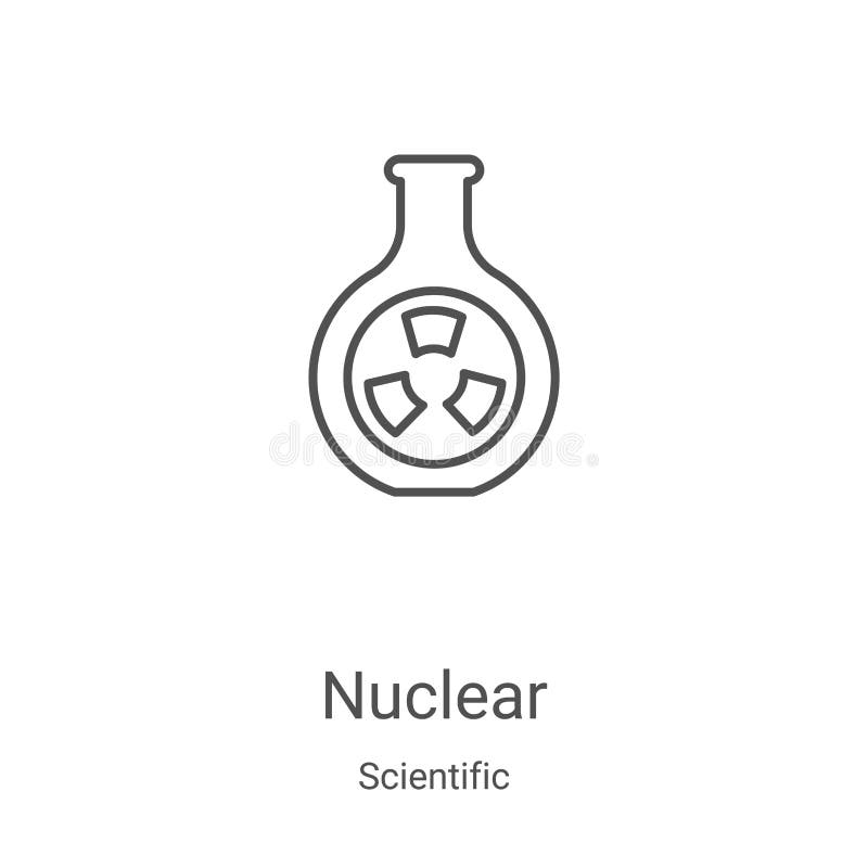 Nuclear Icon Vector from Scientific Collection. Thin Line Nuclear ...