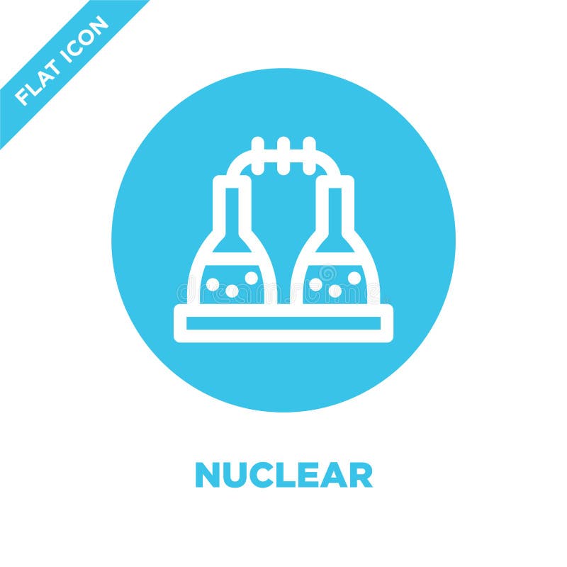 Nuclear Icon Vector. Thin Line Nuclear Outline Icon Vector Illustration ...