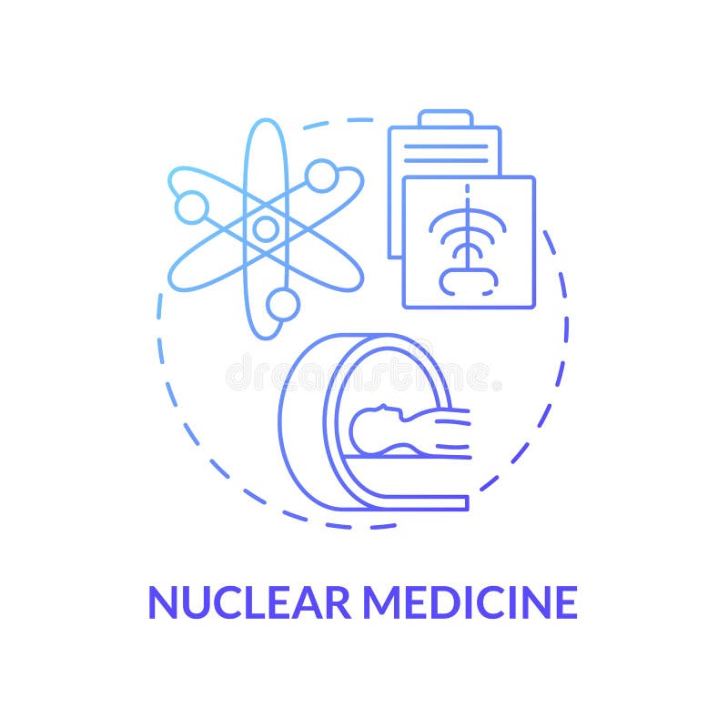 Nuclear Medicine Blue Gradient Concept Icon Stock Vector - Illustration ...