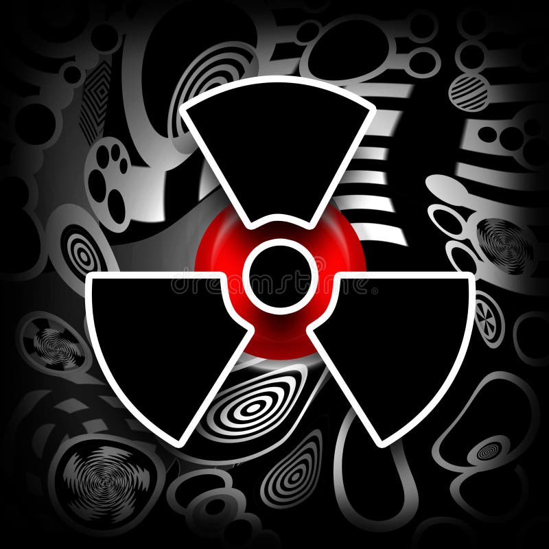 Nuclear fallout zone sign stock illustration. Illustration of rust ...