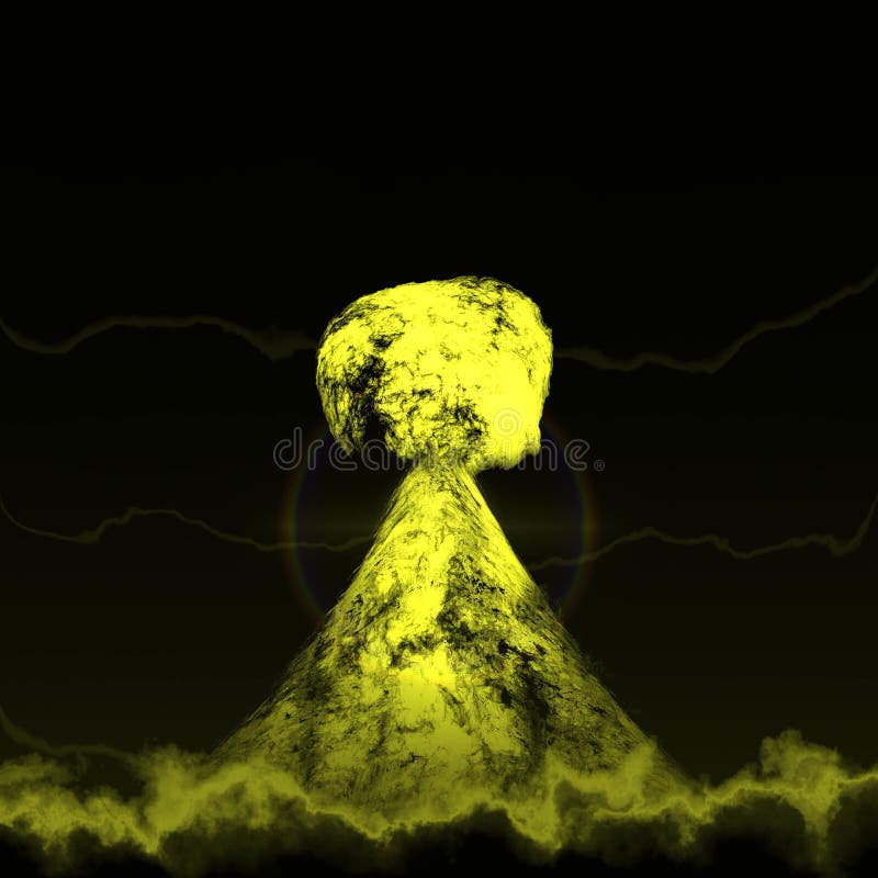 Nuclear mushroom stock illustration. Illustration of radiation - 45292654