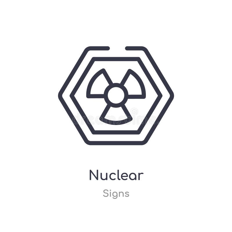 Nuclear Outline Icon. Isolated Line Vector Illustration from Traffic ...