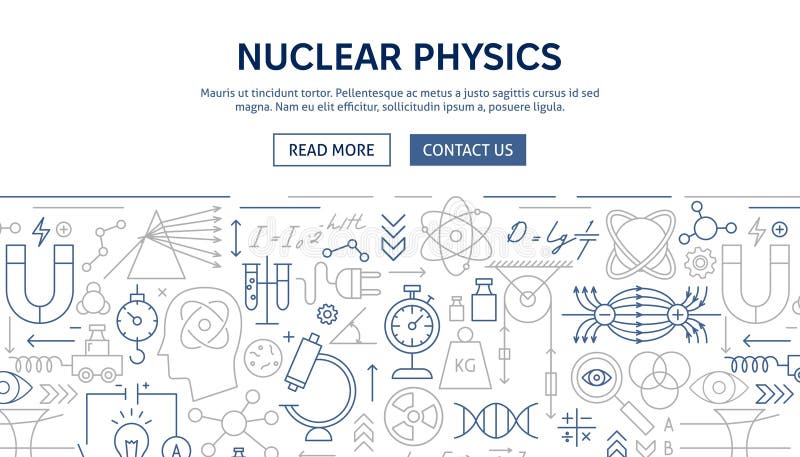 Nuclear Physics Banner Design Stock Illustration - Illustration of ...