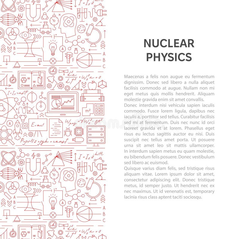 Nuclear Physics Line Pattern Concept Stock Vector - Illustration of ...