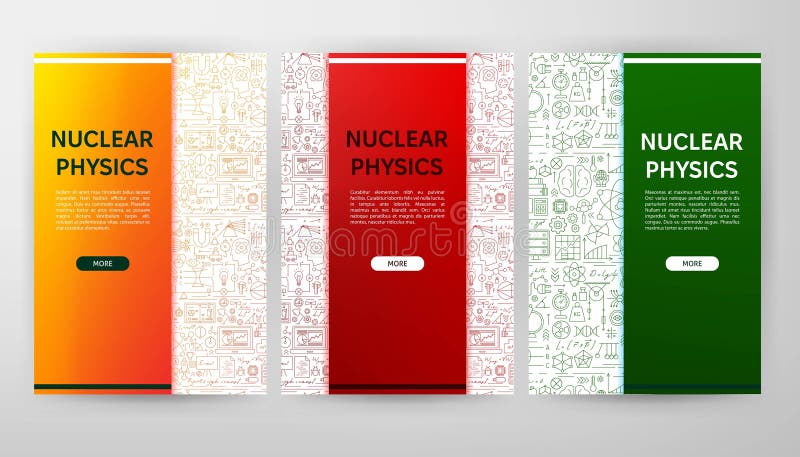 Nuclear Physics Banner Design Stock Vector - Illustration of banner ...