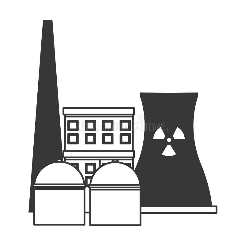 Nuclear plant icon stock illustration. Illustration of plant - 74079885