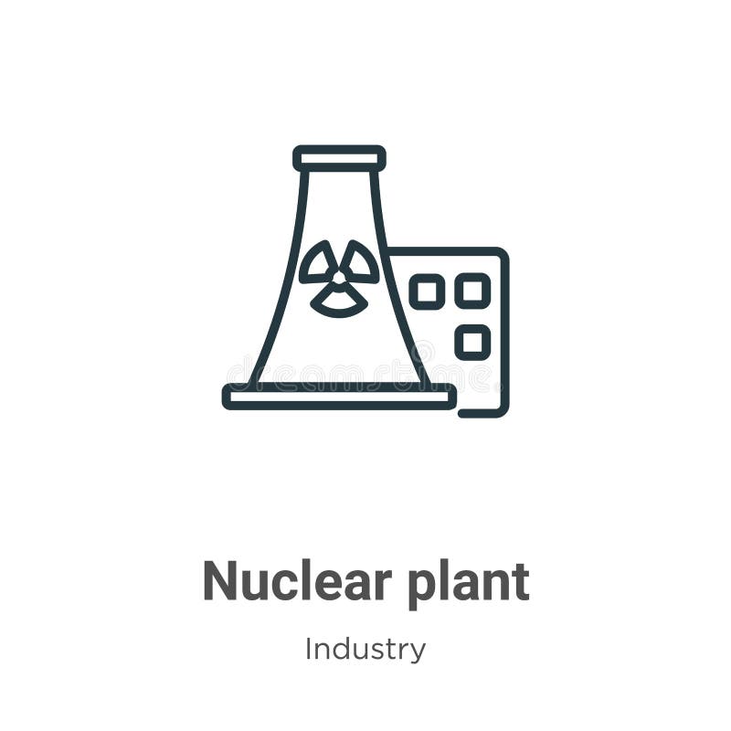 Nuclear Outline Vector Icon. Thin Line Black Nuclear Icon, Flat Vector ...