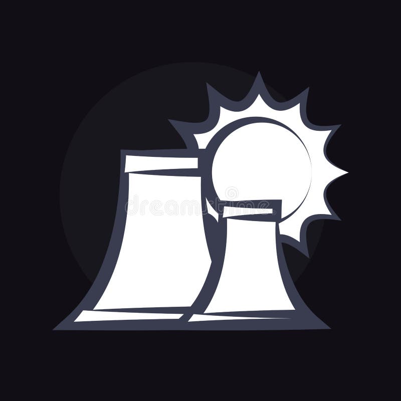 Nuclear plants design stock vector. Illustration of power - 113680256