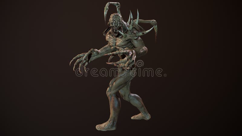 Nuclear Post-apocalypse Mutant 3d Render Stock Illustration ...