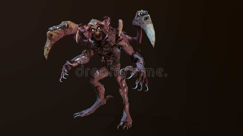 Nuclear Post-apocalypse Mutant 3d Render Stock Illustration ...