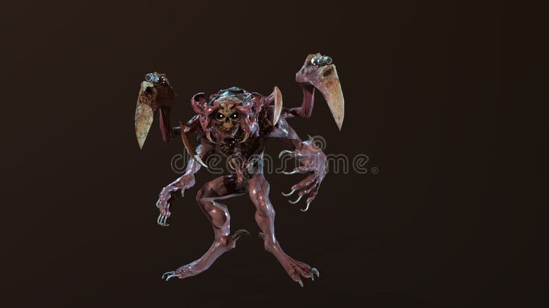 Nuclear Post-apocalypse Mutant 3d Render Stock Illustration ...