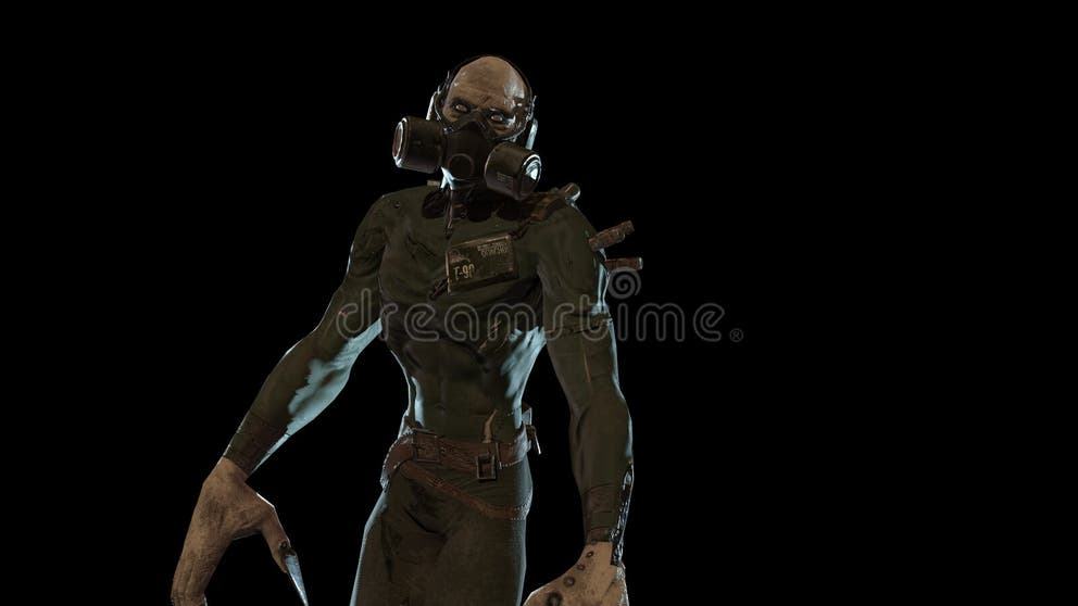 Nuclear Post-apocalypse Mutant Stock Illustration - Illustration of ...