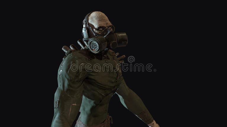 Nuclear Post-apocalypse Mutant Stock Illustration - Illustration of ...