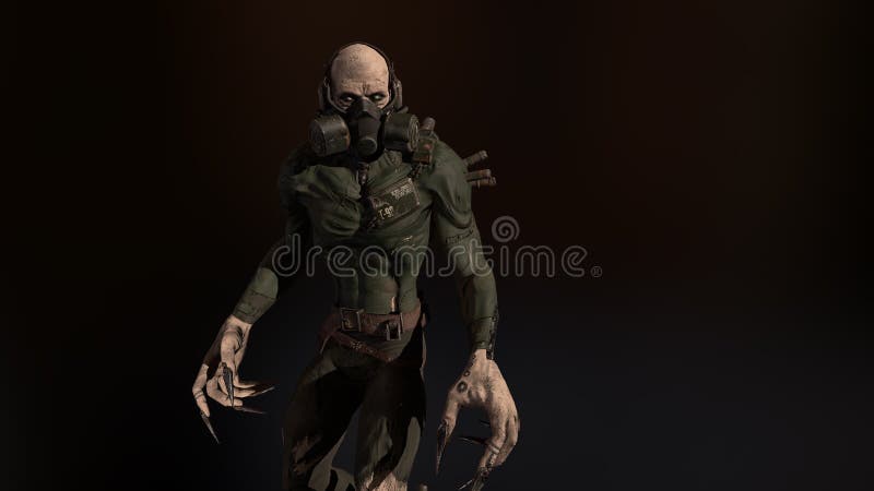 Nuclear Post-apocalypse Mutant Stock Illustration - Illustration of ...