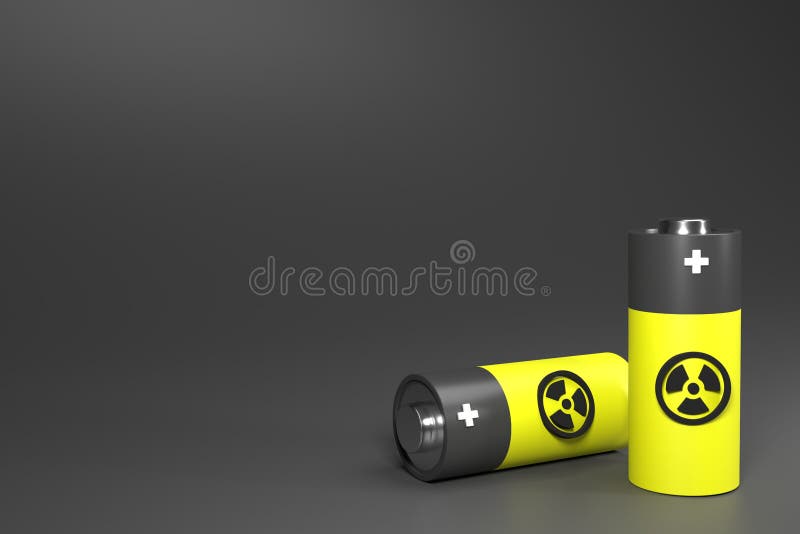 Nuclear power battery stock illustration. Illustration of hazard ...