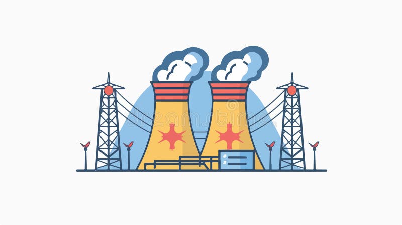 Nuclear Power Energy Icon for Environmental Concept Illustration Stock ...