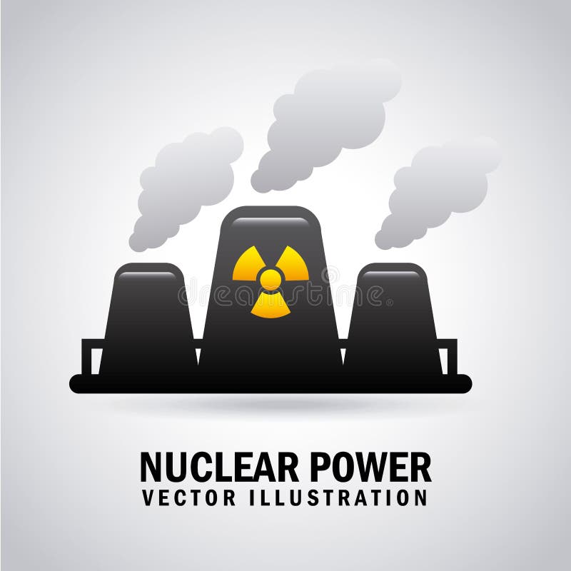 Nuclear power plant stock vector. Illustration of heat - 97466198