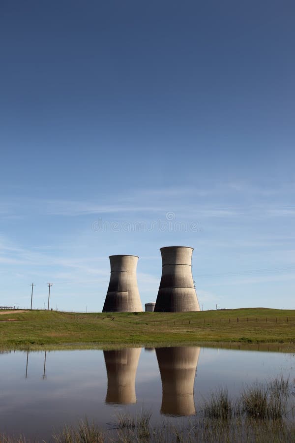 Nuclear Power Plant with an Intense Red Sky Stock Photo - Image of ...