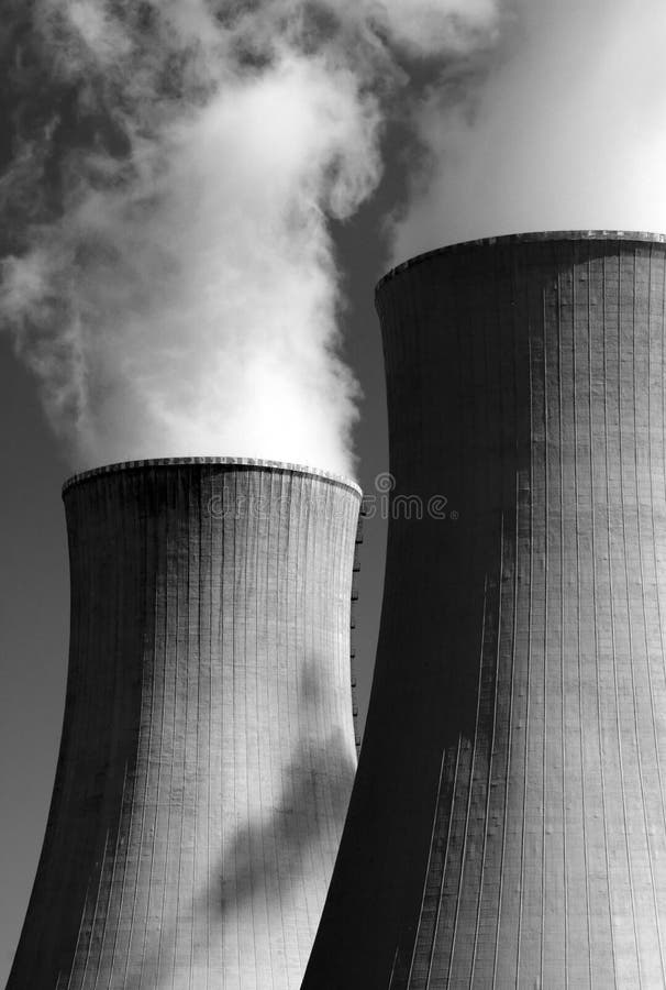 Nuclear power plant stock photo. Image of science, industrialization ...