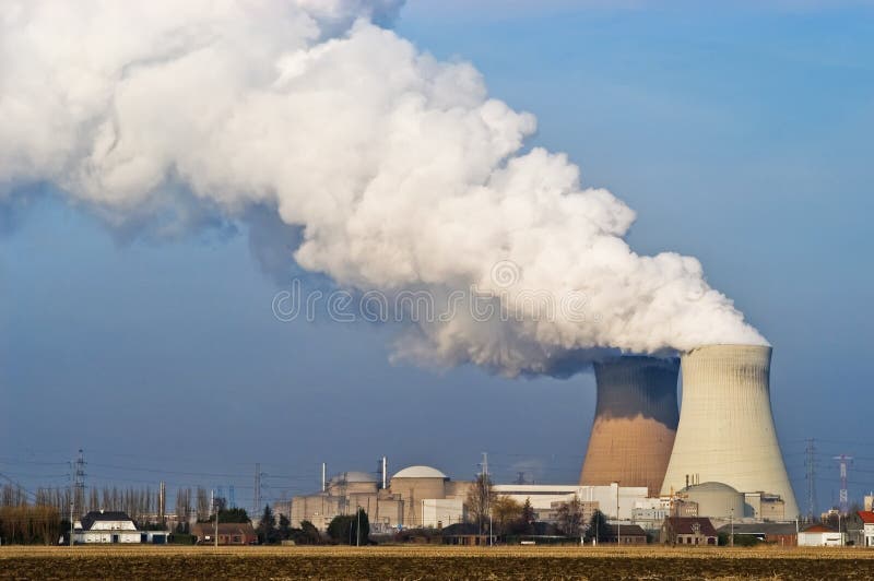 Coal Burning Power Plant with Smoke Stacks, Moscow, Russia Stock Photo ...
