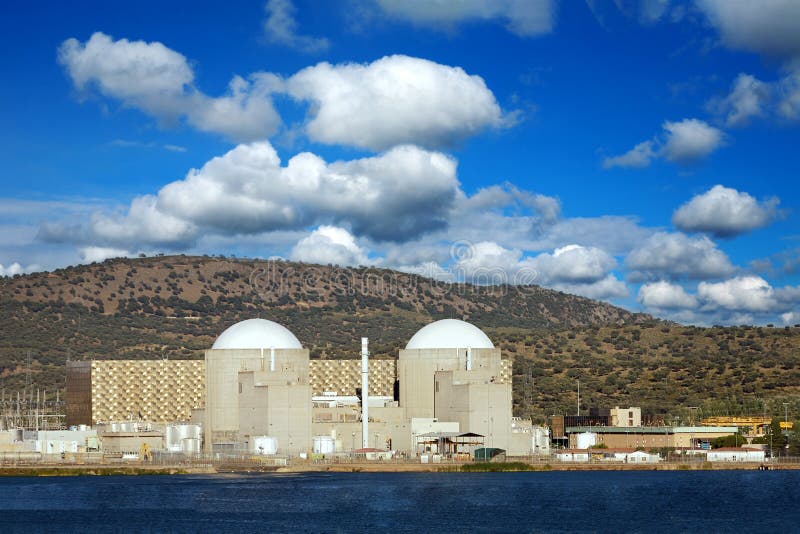 Nuclear power plant stock image. Image of environment - 202253525