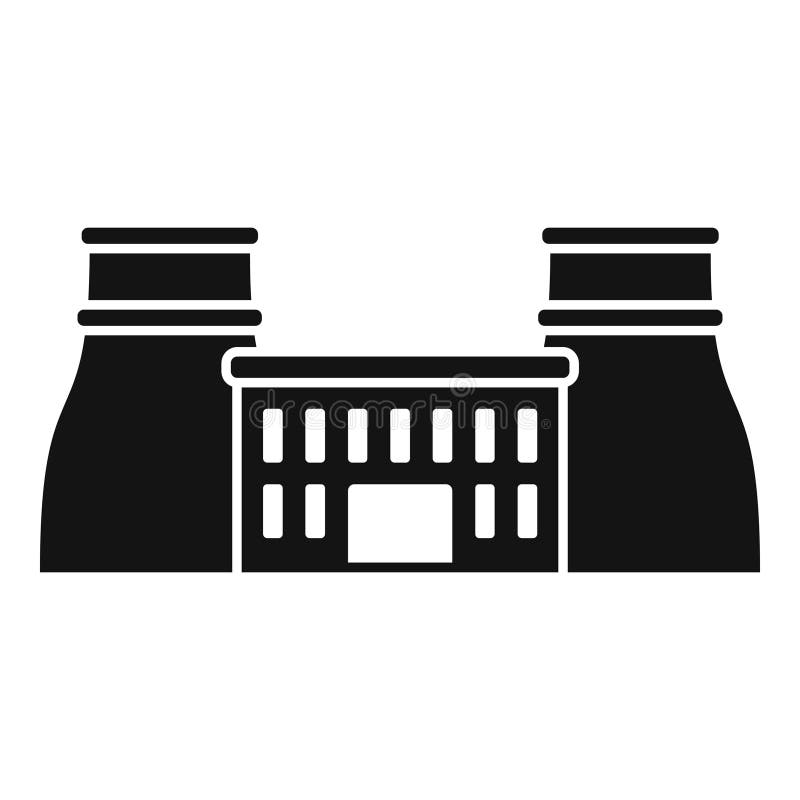 Nuclear Power Plant Building Generating Electricity with Two Towers ...