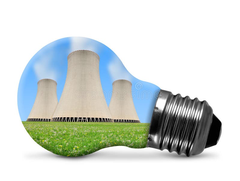 Nuclear Power Plant in Bulb Stock Photo - Image of environmental ...