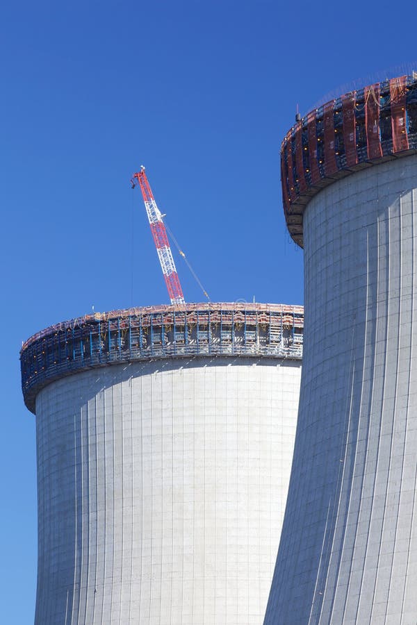 Nuclear Power Plant Construction Stock Photo - Image of plant ...