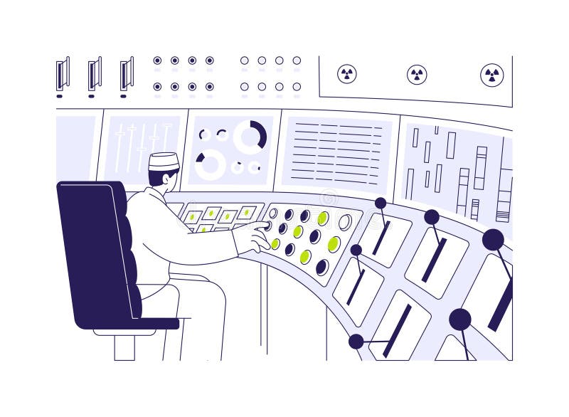 Nuclear Power Plant Control Room Abstract Concept Vector Illustration ...