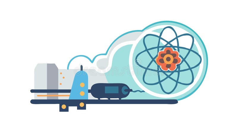 A Nuclear Power Plant Generating Atomic Energy. Vector Design ...