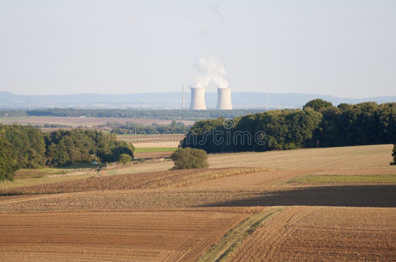 Nuclear Power Plant in Germany Stock Photo - Image of outdoor, farmland ...