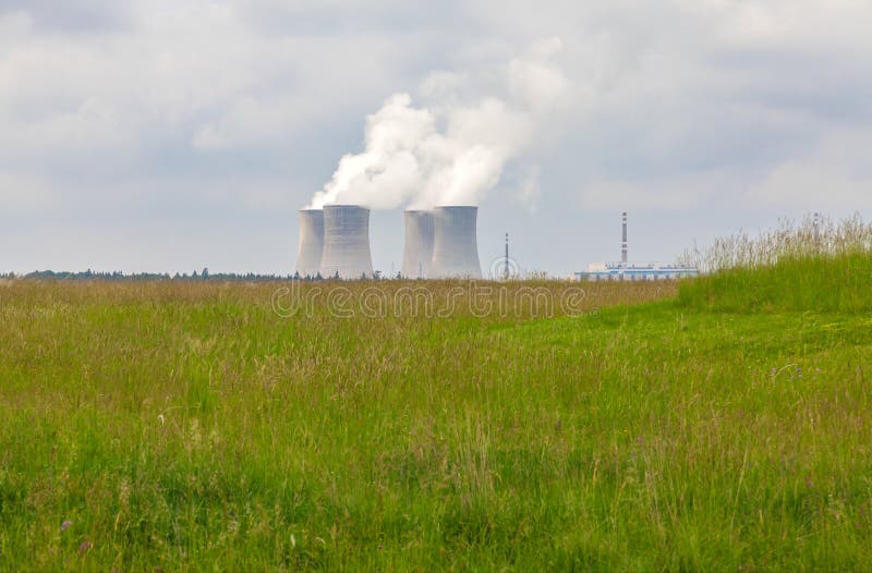 Nuclear power plant stock image. Image of plant, cooling - 68478781