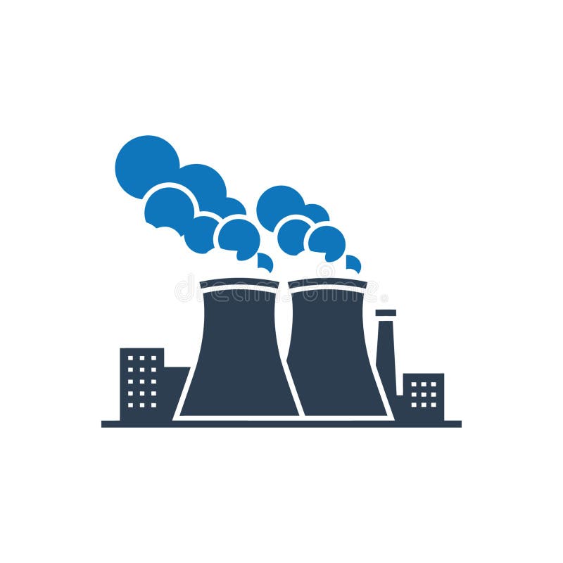 Nuclear Power Plant Icon stock vector. Illustration of icon - 373775017