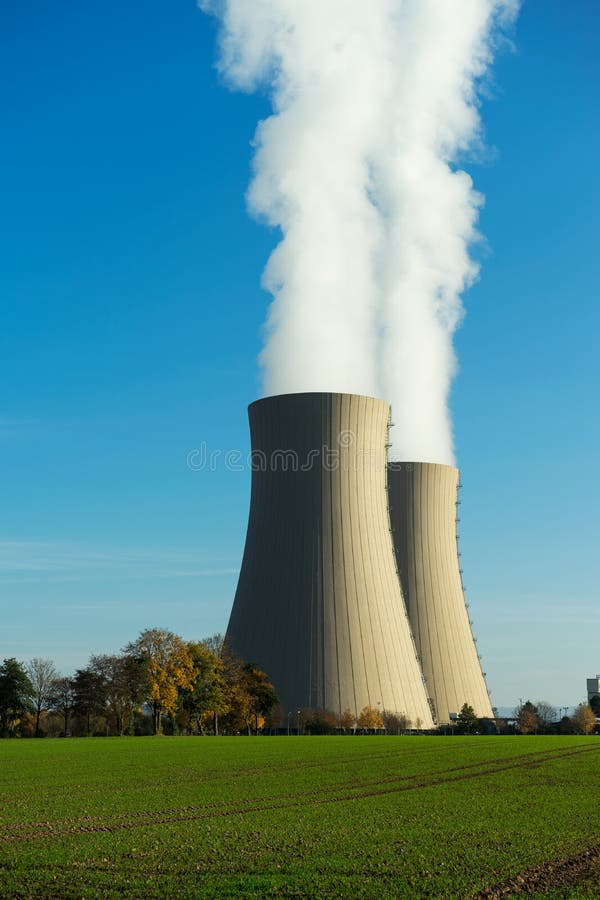 Nuclear Power Plant On The Sky Background In Sunlight Stock Photo ...