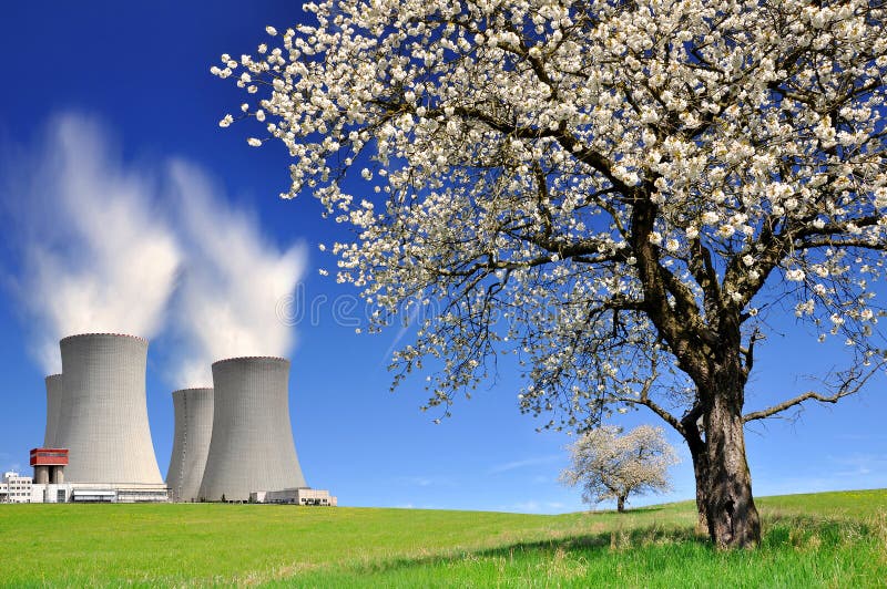 Nuclear power plant stock photo. Image of meadow, beauty - 31025016