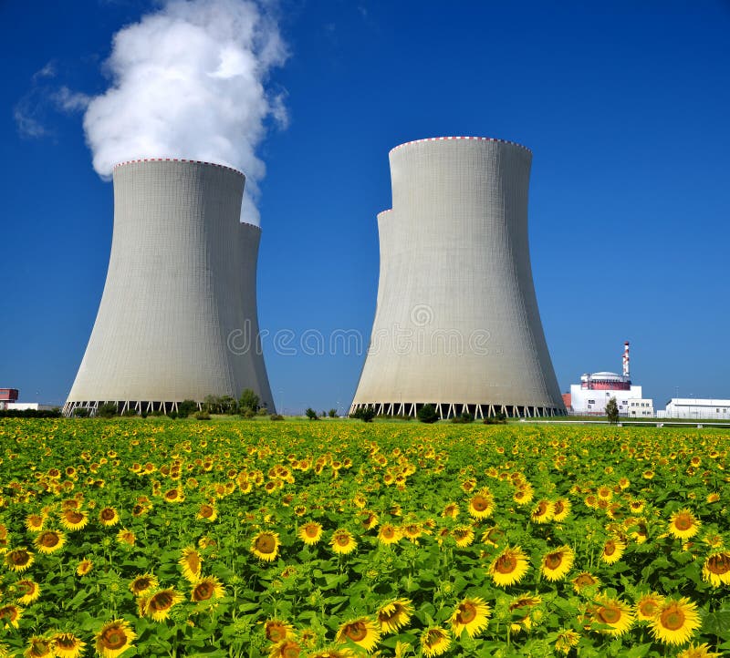 Nuclear Power Plant in Bulb Stock Image - Image of evaporation, cooling ...