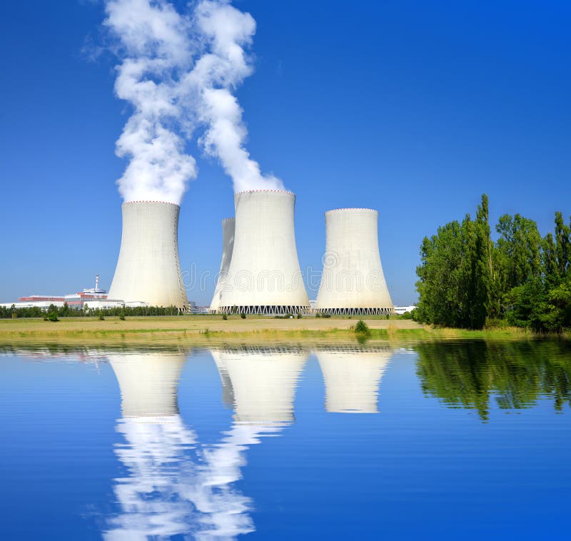 Nuclear Power Plant in Bulb Stock Image - Image of evaporation, cooling ...