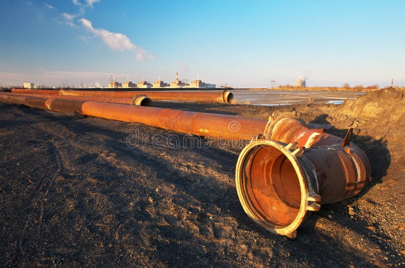 Nuclear Power Plant Units and Pipes Stock Photo - Image of factory ...
