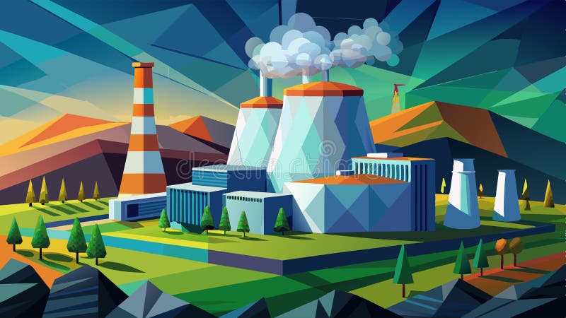 Nuclear Power Plants are Made from Lines, Triangles, Low Polygon, and ...