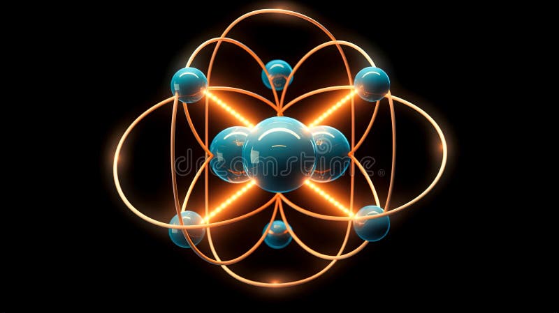 Nuclear Power, Nuclear Reaction or Nuclear Energy, Generative AI. Stock ...