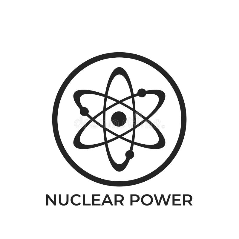 Nuclear Power Round Logo. Energy Industry Symbol Stock Vector ...