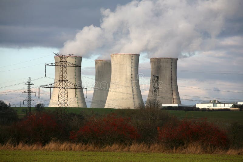 Nuclear power station stock image. Image of fission, dukovany - 12749717