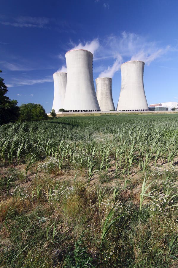 Nuclear power station stock image. Image of power, leafs - 20345231