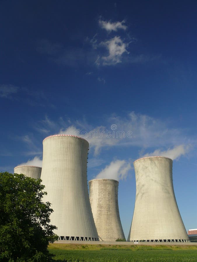 Nuclear power station stock image. Image of buildings - 20412213